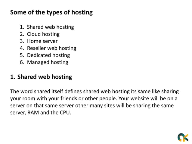 Web server and web-hosting | PPTX
