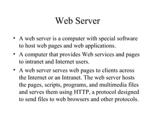 Web servers – features, installation and configuration | PPT | Web ...