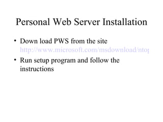 Web servers – features, installation and configuration | PPT | Web ...