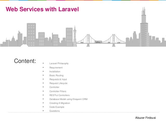 Web services with laravel