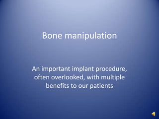 Bone manipulation case #4 | PPTX | Bone and Joint Conditions | Diseases ...
