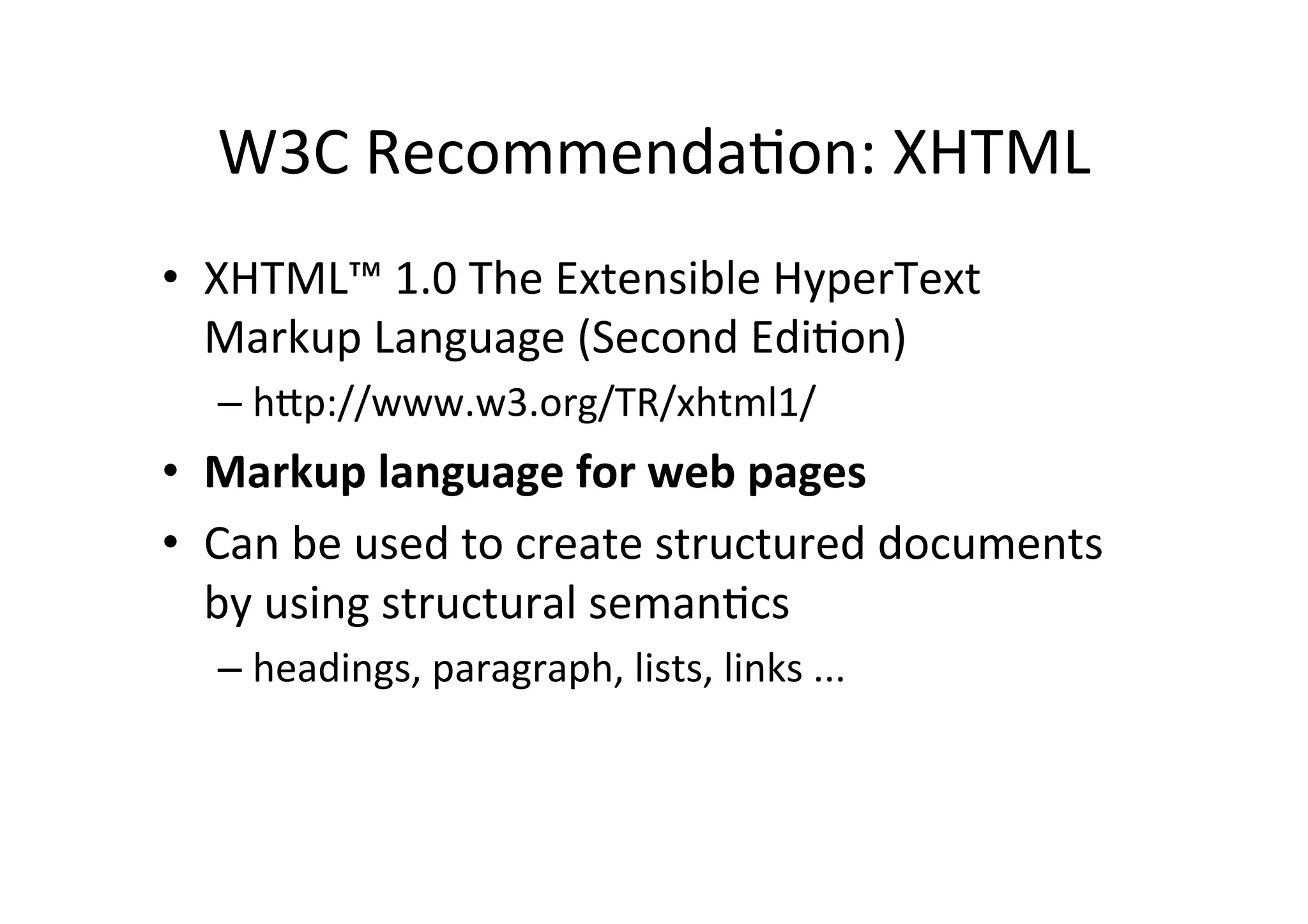 Introduction to Web Standards | PDF