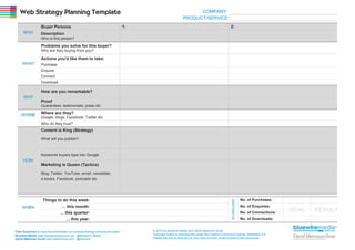 Web Strategy Planning Template | PPT