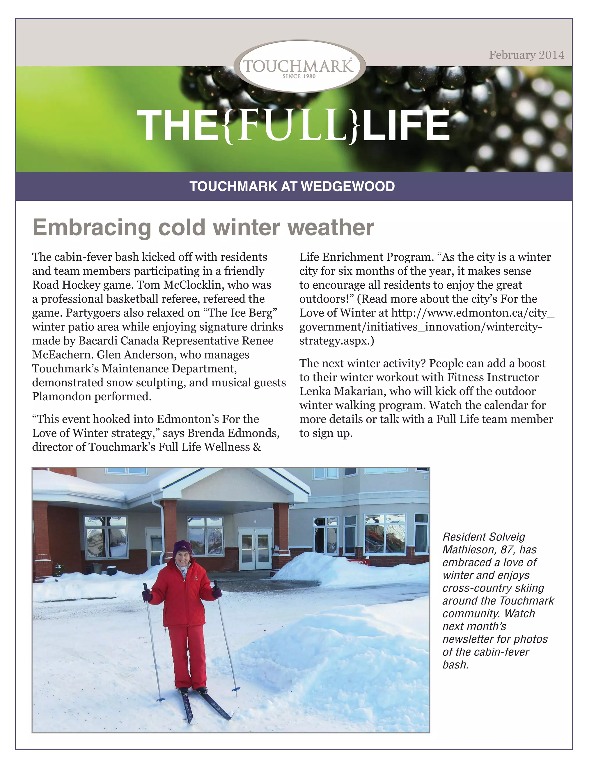 Touchmark at Wedgewood - February 2014 Newsletter | PDF