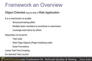 Web Test Automation Framework - IndicThreads Conference | PDF | Web ...