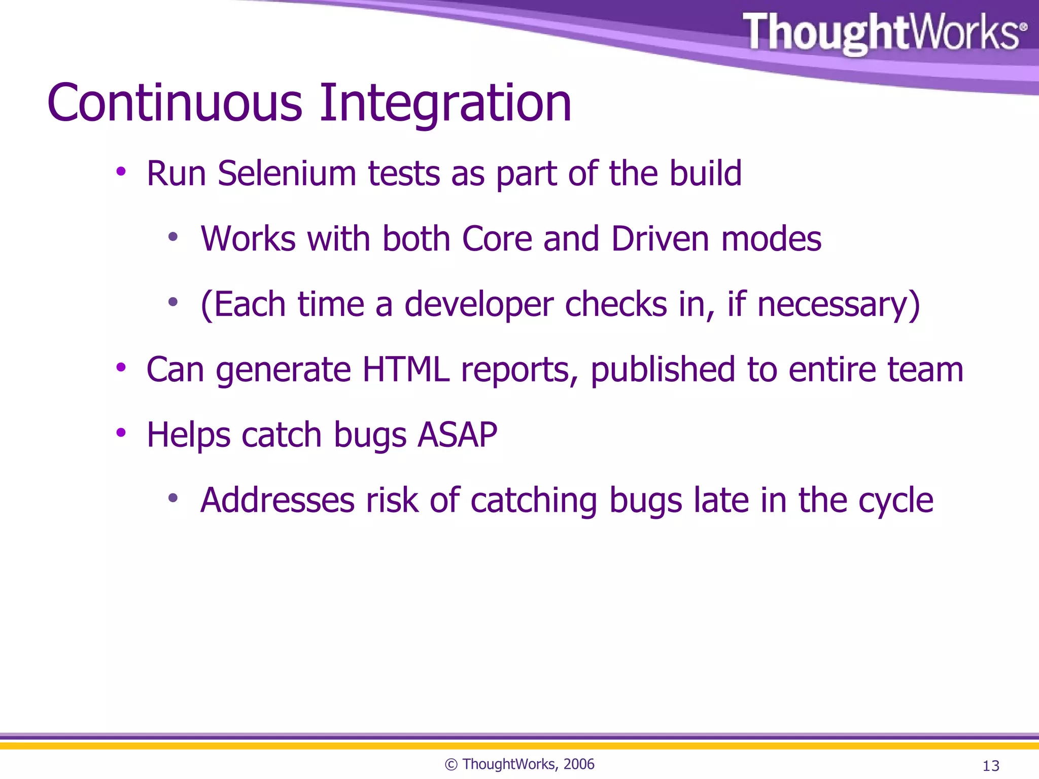 Web Test Automation With Selenium Ppt