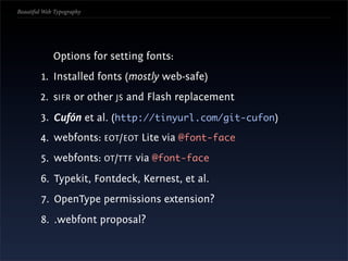Beautiful Web Typography (#5) | PPT