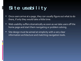 Web Usability Site Design | PPT