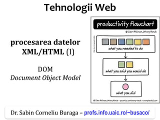 Web 2020 06/12: Procesarea datelor XML & HTML. Document Object Model | PPT