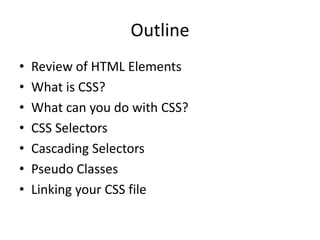 Web 102 INtro to CSS | PPTX