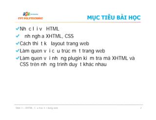 Slide 1 - Thiết kế Web cơ bản | PDF