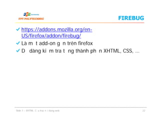 Slide 1 - Thiết kế Web cơ bản | PDF