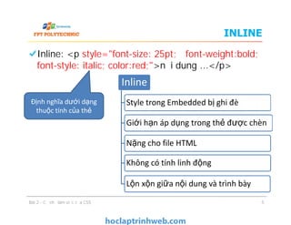 Bài 2 Cơ chế làm việc của CSS - Giáo trình FPT | PPT