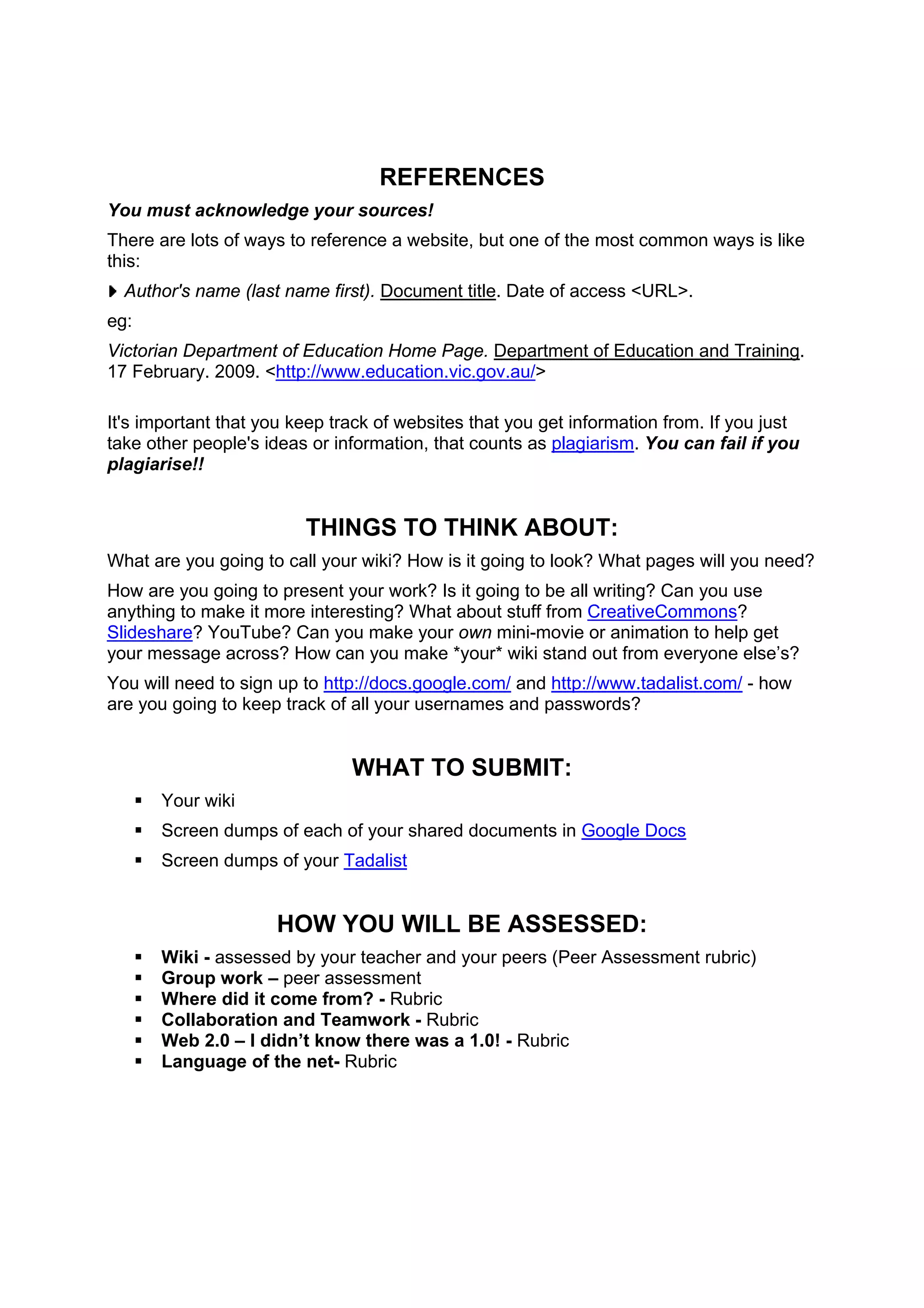 Web 2-0 Assignment | PDF