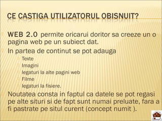 Web2.0 - tutorial si exemple | PPT