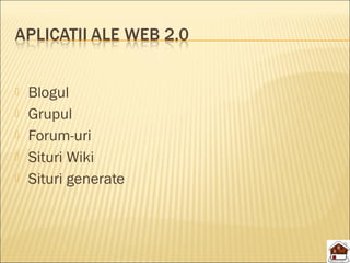 Web2.0 - tutorial si exemple | PPT
