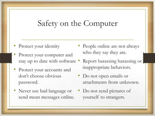 Safety and Responsibilty Online | PPTX