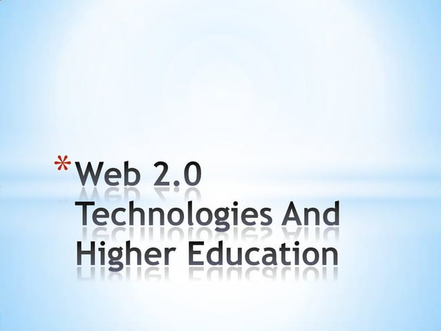 Web 2.0 presentation | PPT