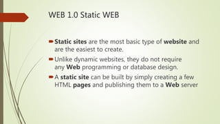 Web 2.0 dynamics | PPTX | Web Design and HTML | Internet