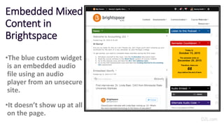 Using Web 2.0 Tools inside Brightspace with an Eye on Accessibility | PPTX