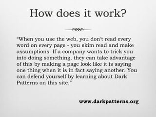 Dark Patterns in E-Commerce | PPTX