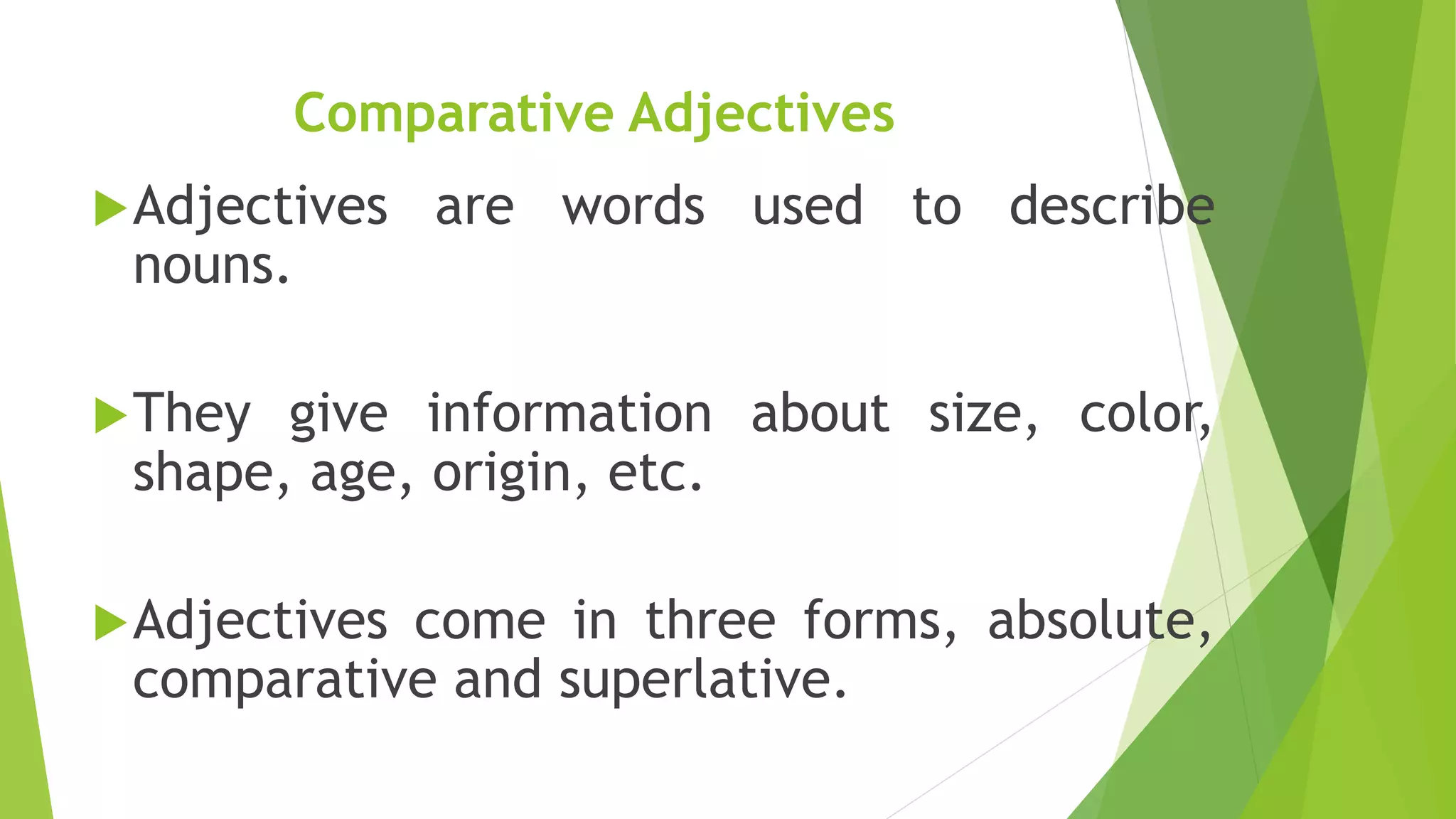 Web 2.0 tools SLIDESHARE(comparative adjectives) | PPTX