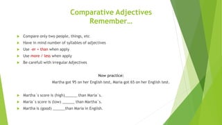 Web 2.0 tools SLIDESHARE(comparative adjectives) | PPT