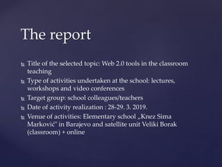 Web 2.0 tools in the classroom teaching | PPT