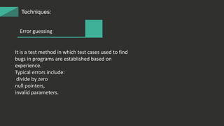 Black box testing | PPTX
