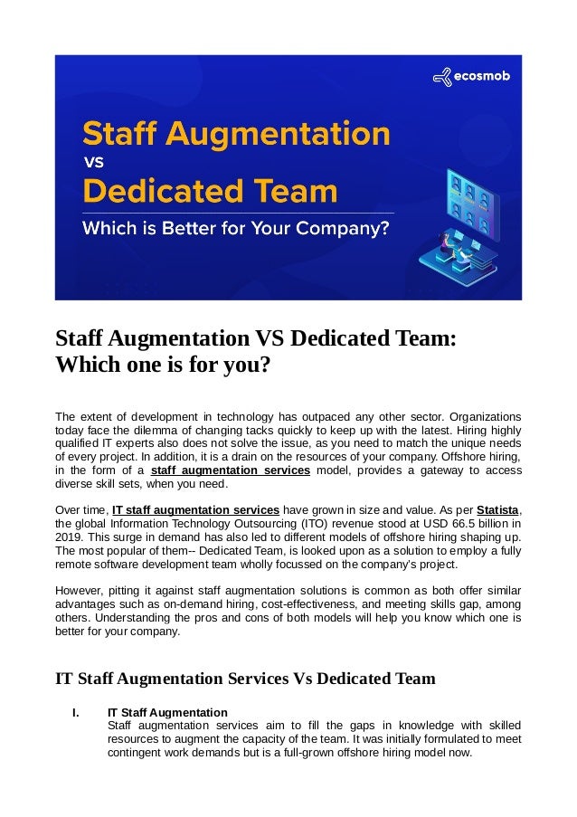 Web2.0 staff augmentation vs dedicated team