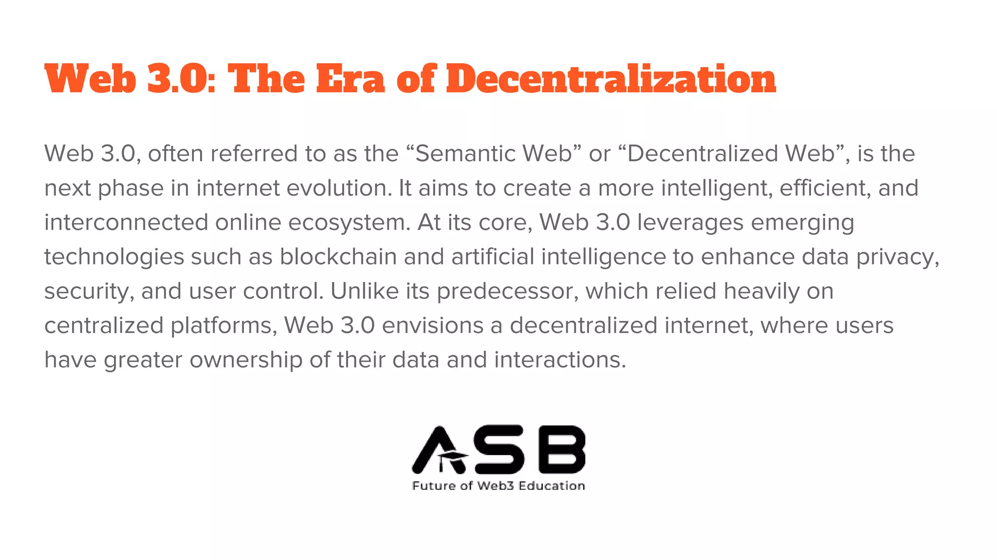 Web 2.0 vs.Web 3.0 Navigating the Evolution of the Internet | PPTX