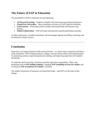 SAP in Education: Building Smarter Institutions | PDF