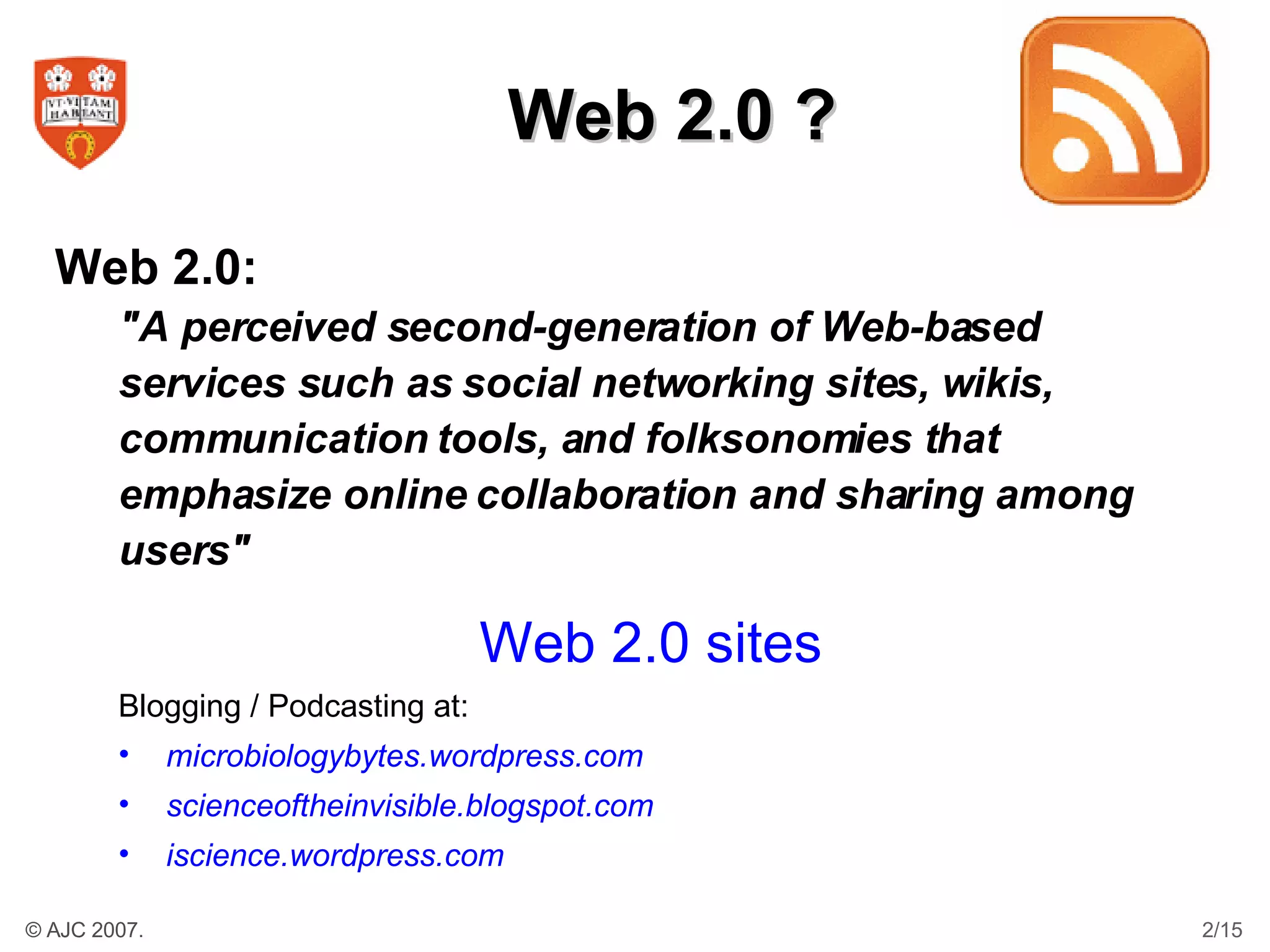 Web2.0 and Science Education | PPT