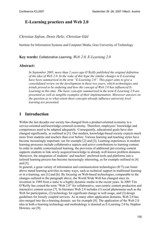 Web20 Elearning | PDF | Web Development | Internet