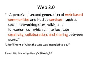 Web20 Intro Naj Shaik | PPT