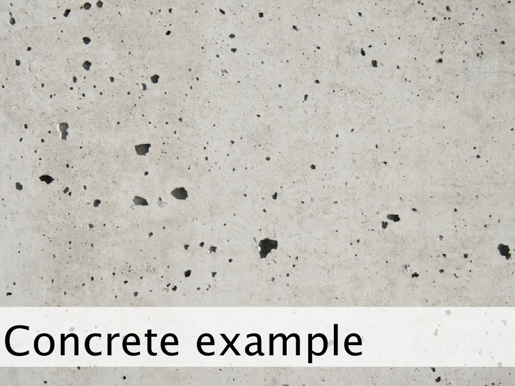 Concrete example