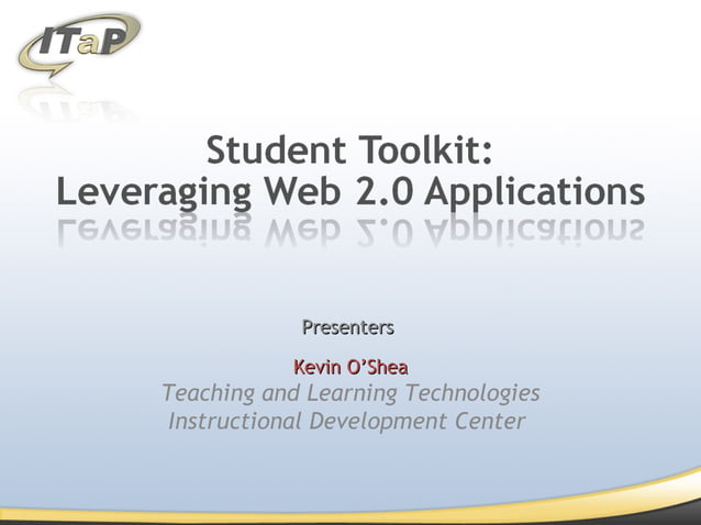 Web 2.0 Student Toolkit - Updated 8/22/08 | PPT | Social Networking ...