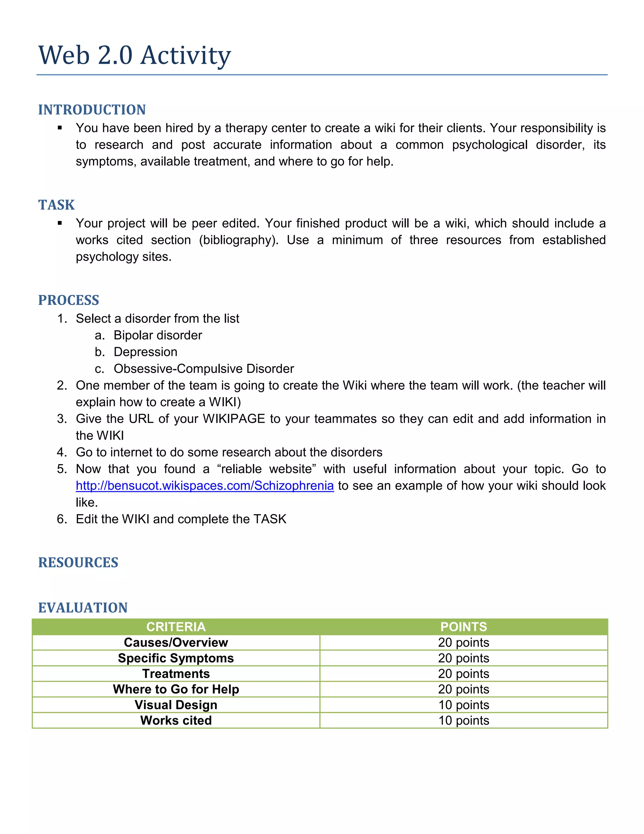 Web 20 training handout | PDF