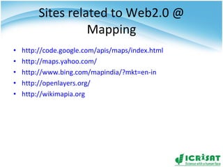 Web2.0 @ Web Mapping | PPT