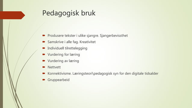 Web 2 arbeidskrav. modul 10 | PPT