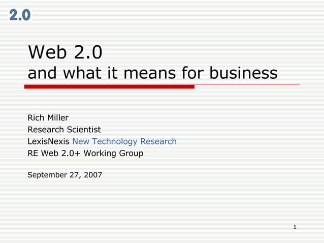Web2.0 and What it Means for Business | PPT