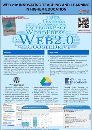 Web 2.0 A1 Poster for IIDeL2014 | PDF
