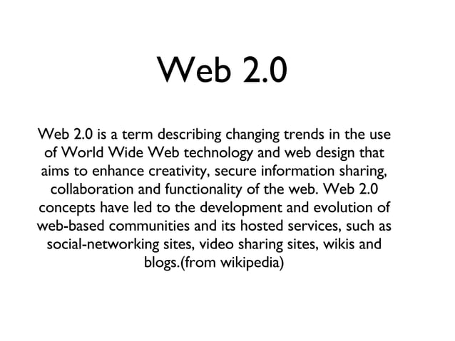Web2.0 | PPT