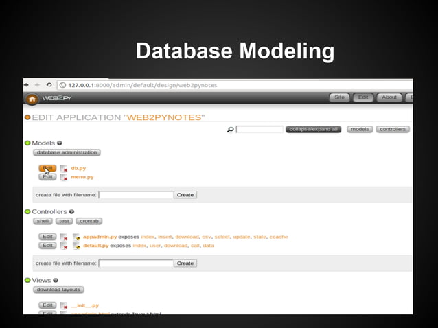 Web2py Tutorial To Create Db Driven Application Ppt