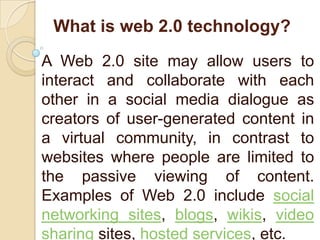 Pedagogy technology integration through Web 2.0 technology | PPT