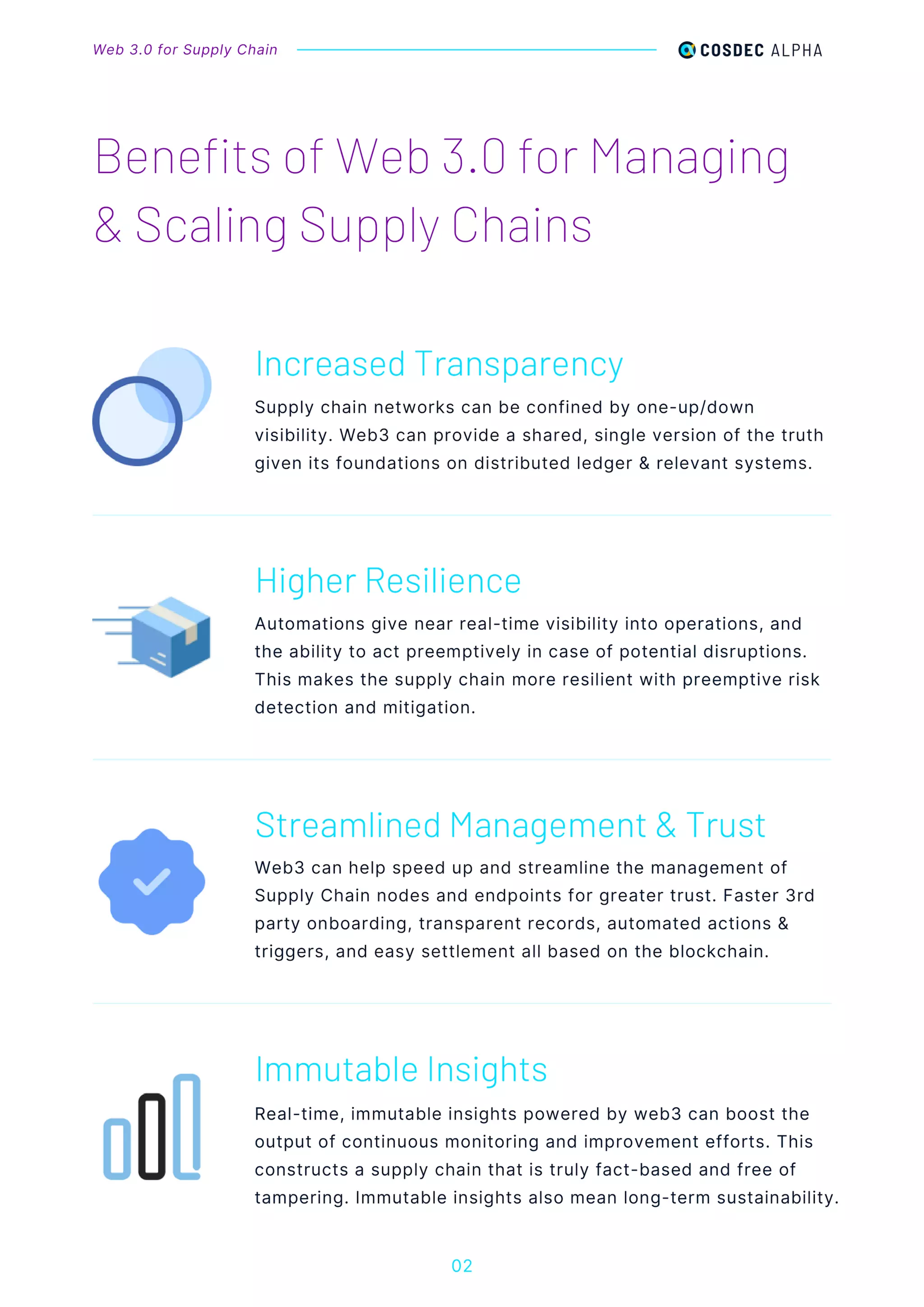 Web 3.0 for Supply Chain by Cosdec Alpha | PDF