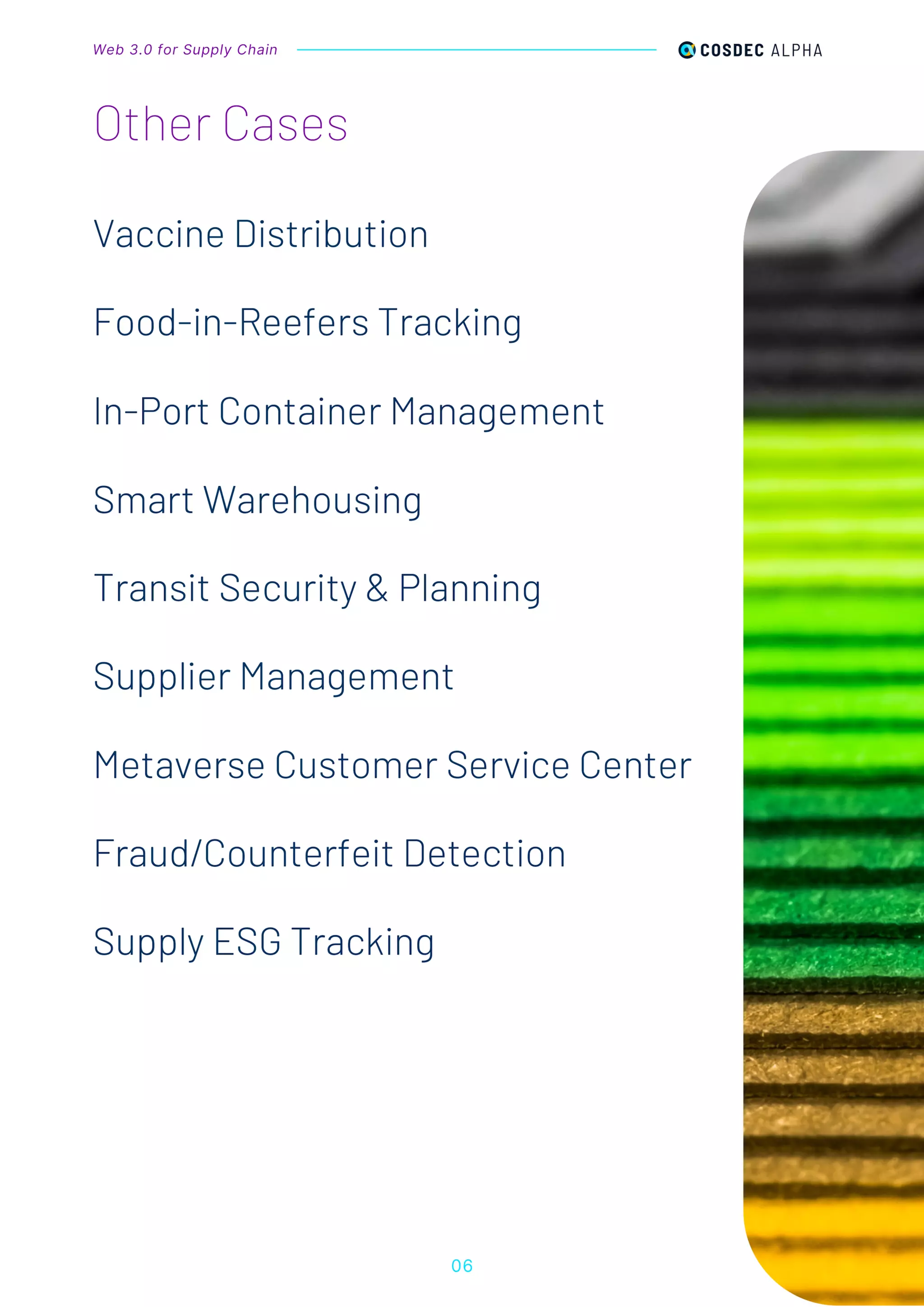 Web 3.0 for Supply Chain by Cosdec Alpha | PDF