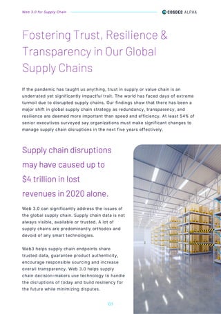 Web 3.0 for Supply Chain by Cosdec Alpha | PDF