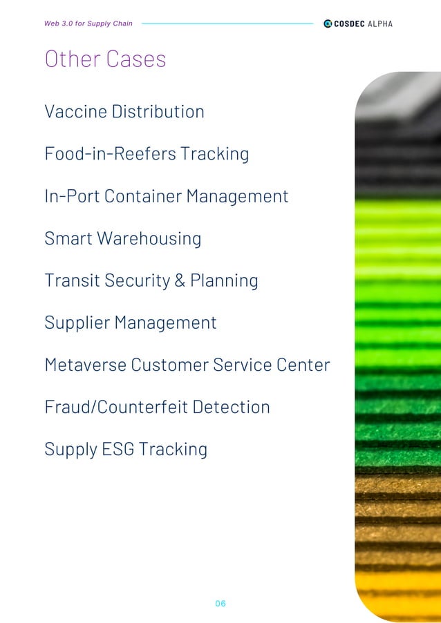 Web 3.0 for Supply Chain by Cosdec Alpha | PDF