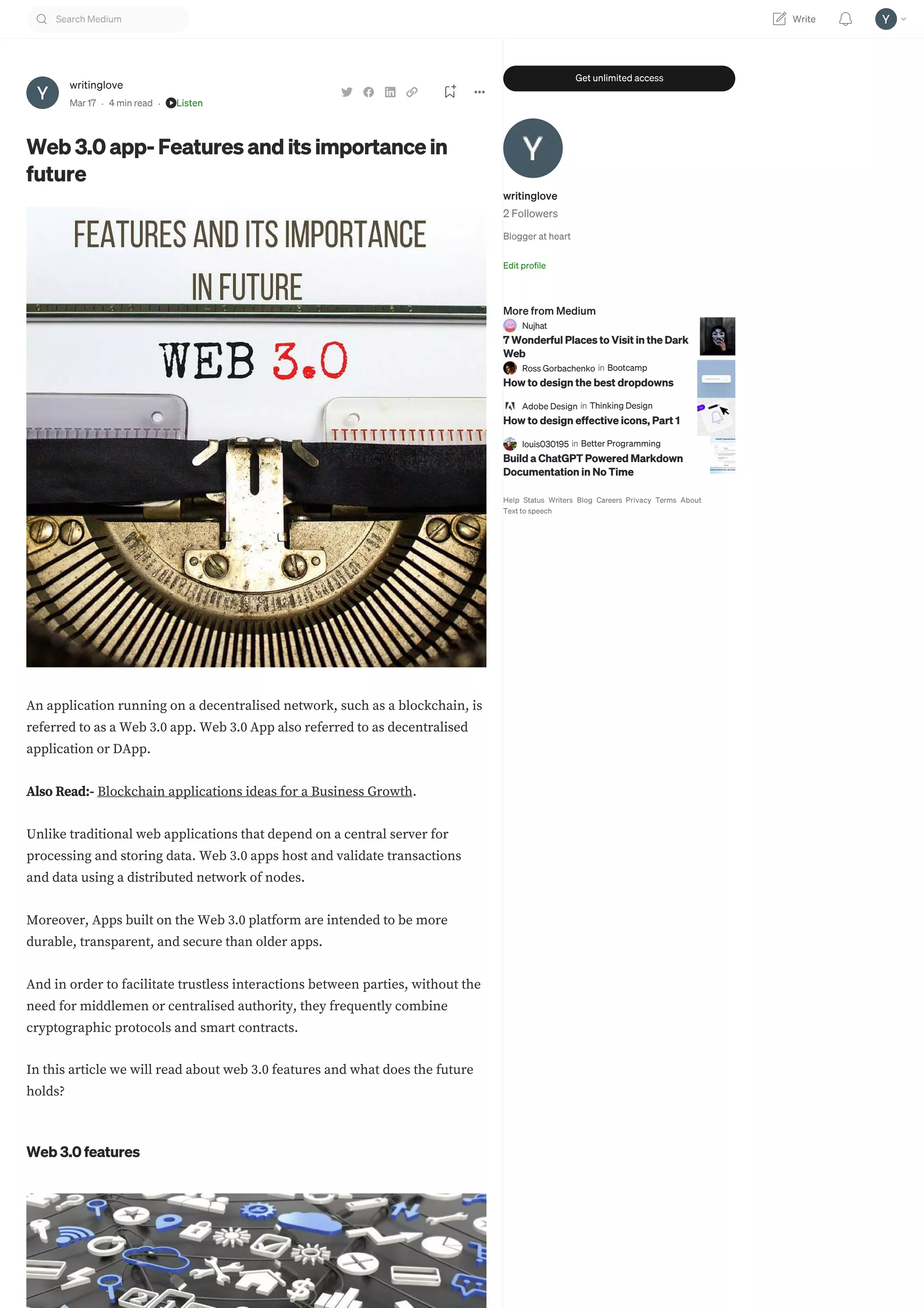 Web 3.0 app- features and its importance in future | PDF